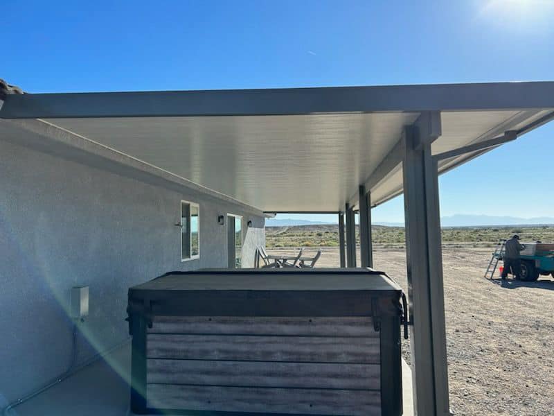 Slate and White Alumawood Insulated Patio Cover