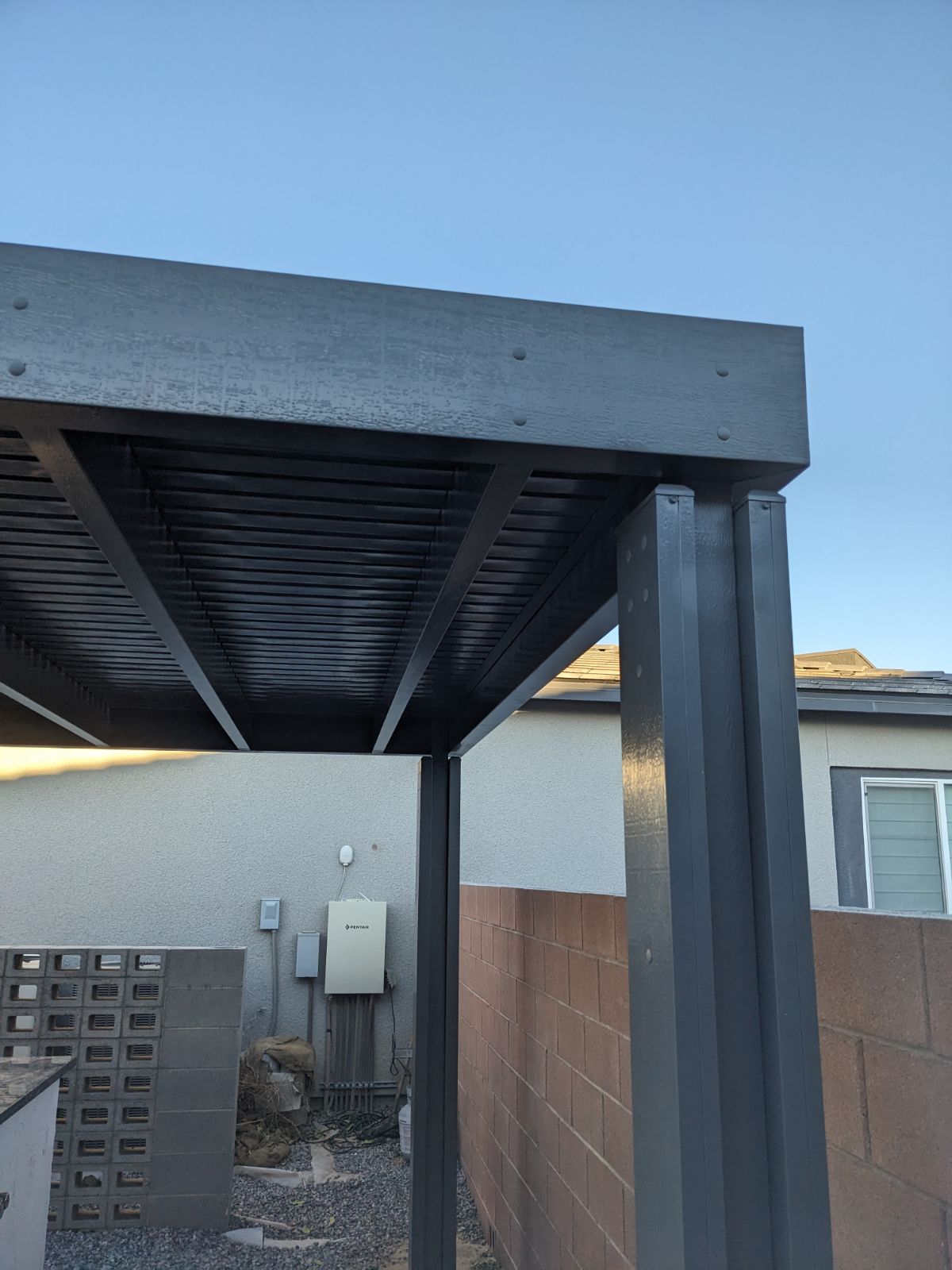 Slate Alumawood Lattice Patio Cover | Snowden Designs